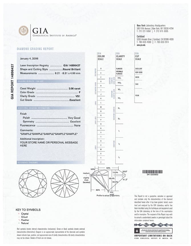 GIA Diamond Grading Report - Midwest Coin